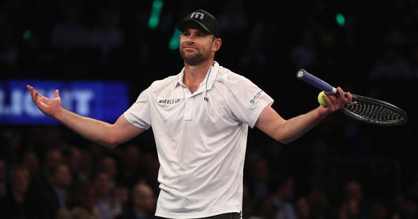 Download Caption: Tennis Star Andy Roddick In Action At A Championship ...