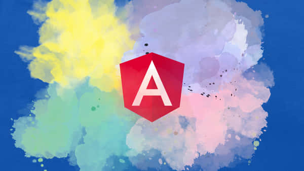 Download Angular Logo In Red Wallpaper | Wallpapers.com