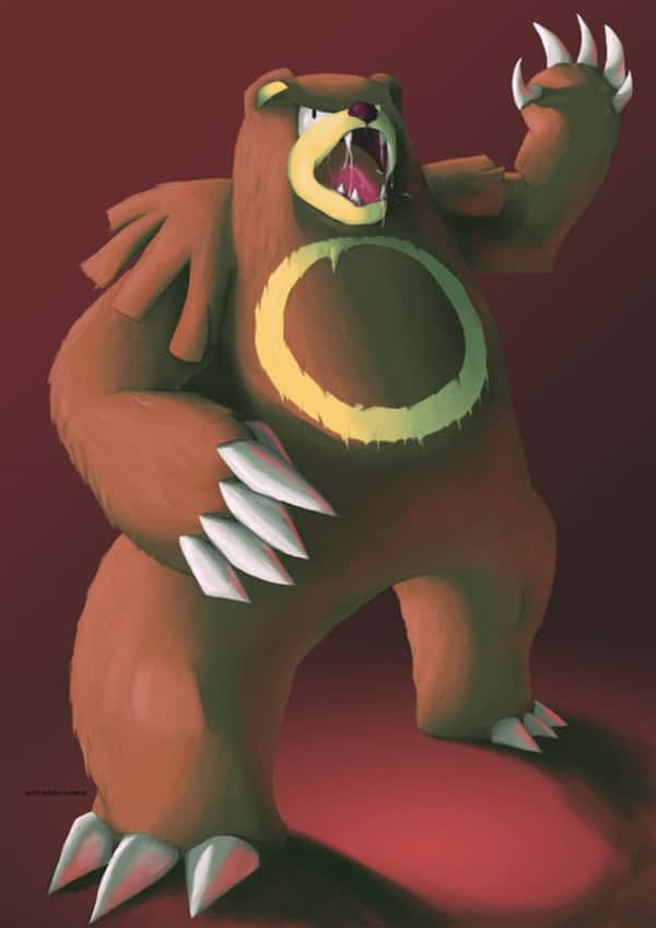 Download Ursaring And Pokemon Ball Wallpaper | Wallpapers.com