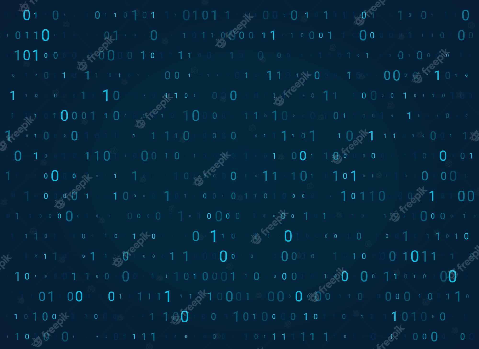 Download Binary Numbers Minimalist Blue Wallpaper | Wallpapers.com