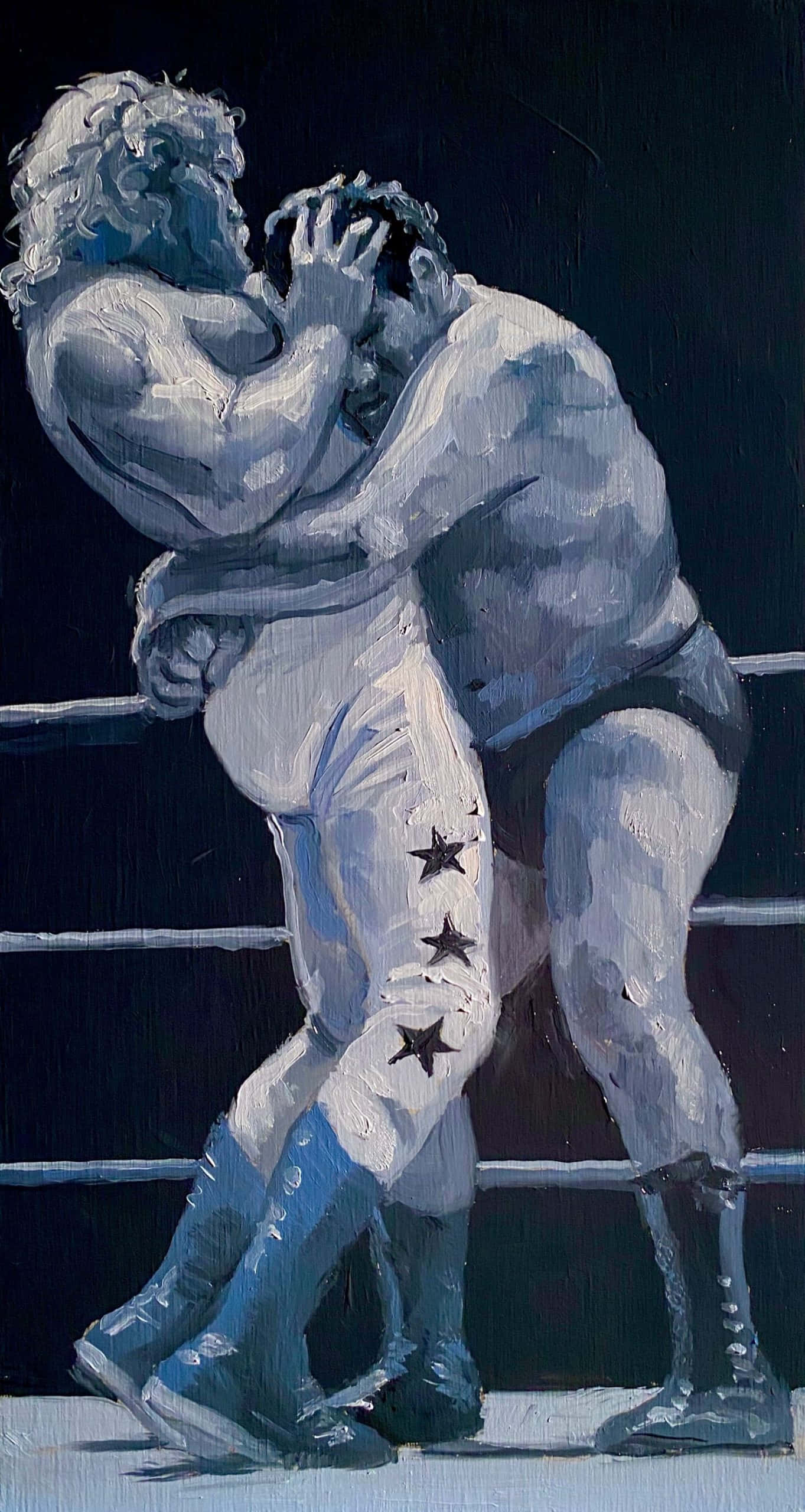 Download Andre The Giant Versus Big John Studd Digital Art Wallpaper ...