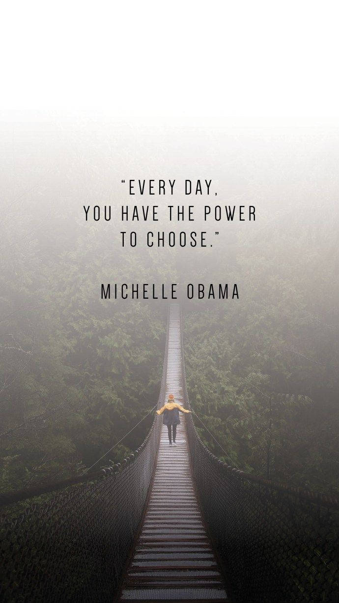 Download Michelle Obama Power To Choose Quote Wallpaper | Wallpapers.com