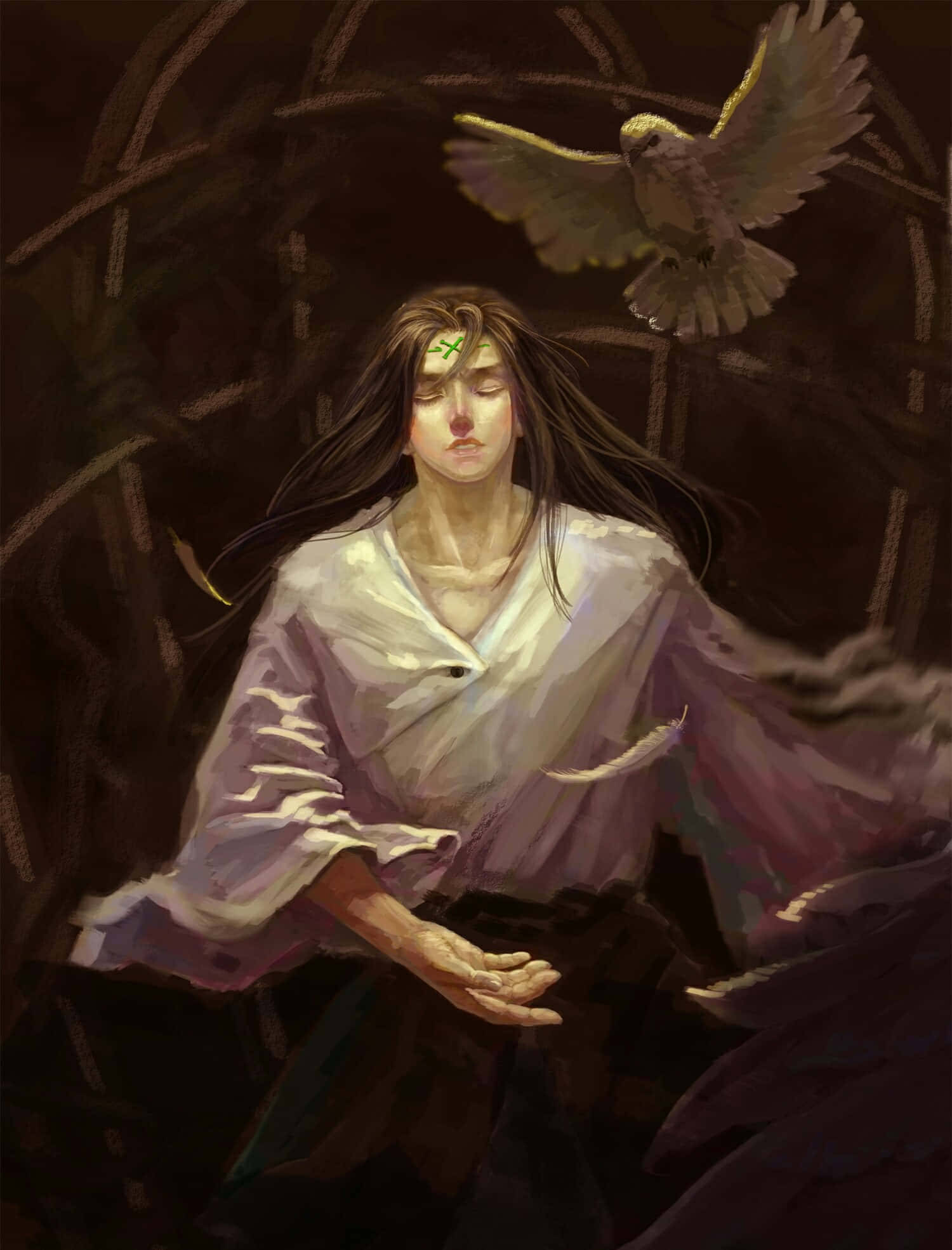 Download Realistic Neji Hyuga Portrait Wallpaper | Wallpapers.com