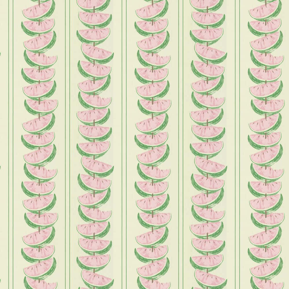 Download Pink And Green Aesthetic Watermelon Pattern Art Wallpaper ...