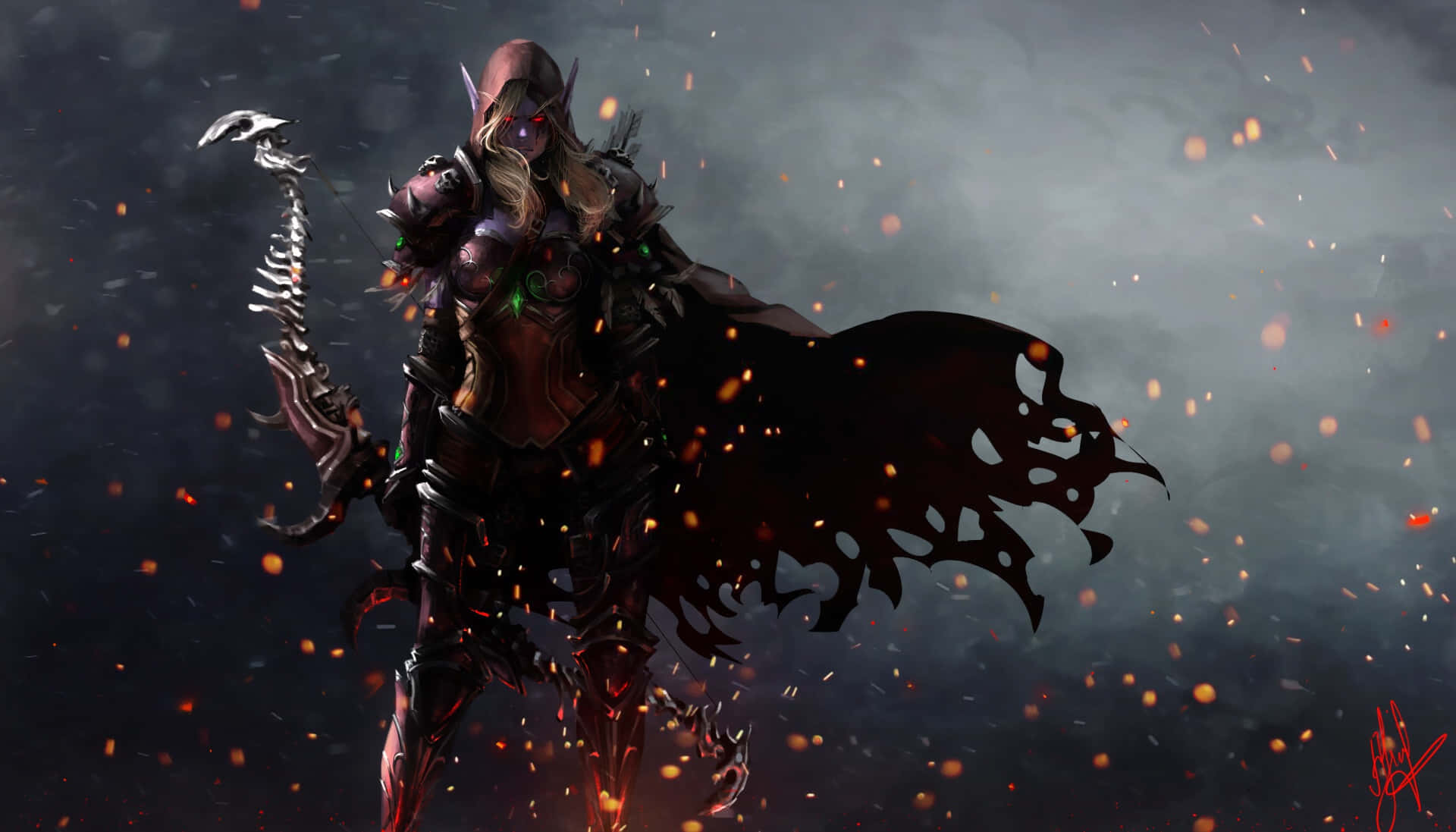 Downloaden Sylvanas Windrunner 1920 X 1097 | Wallpapers.com