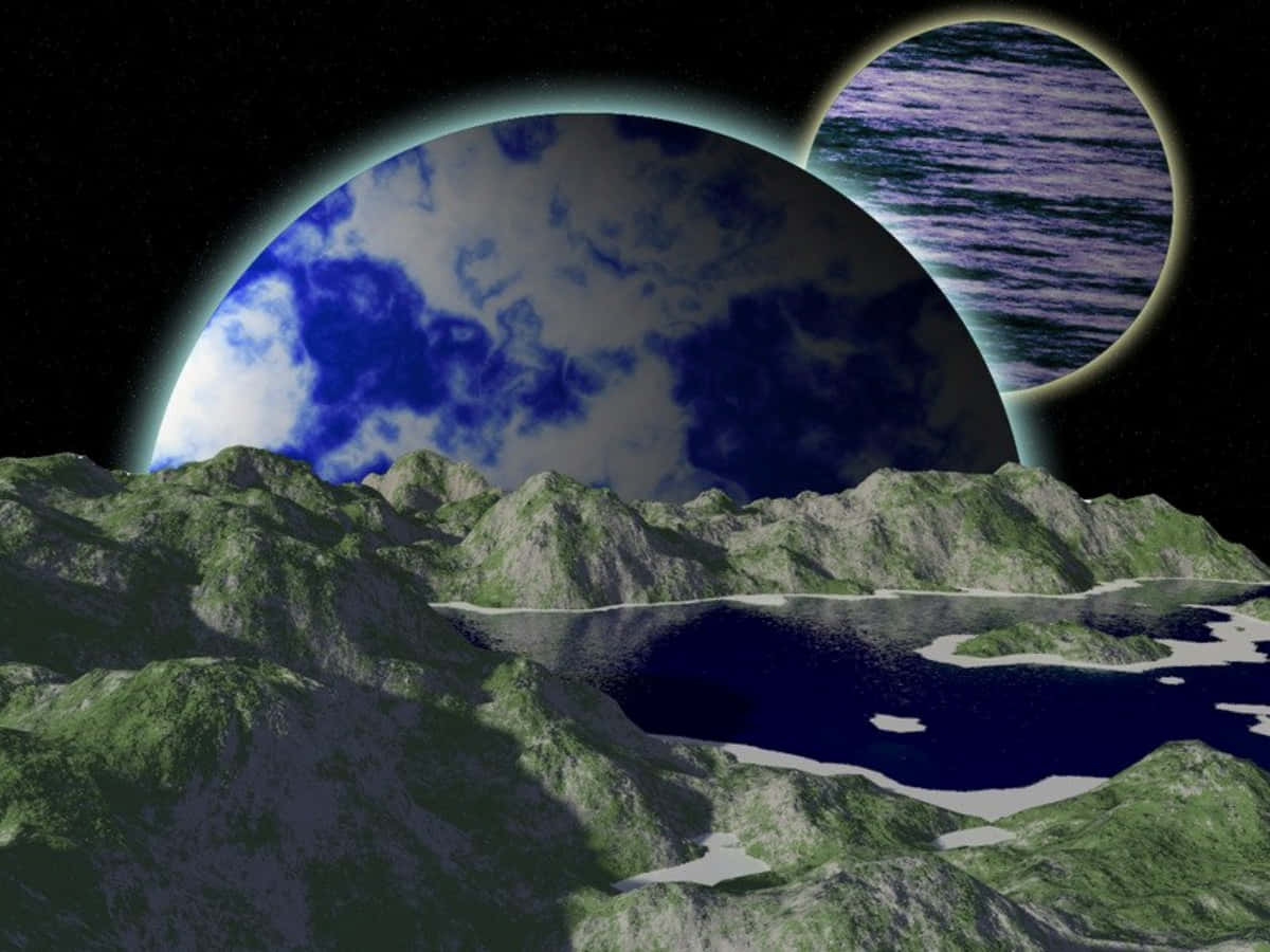 Download Thrilling illustration of a terraforming process transforming ...