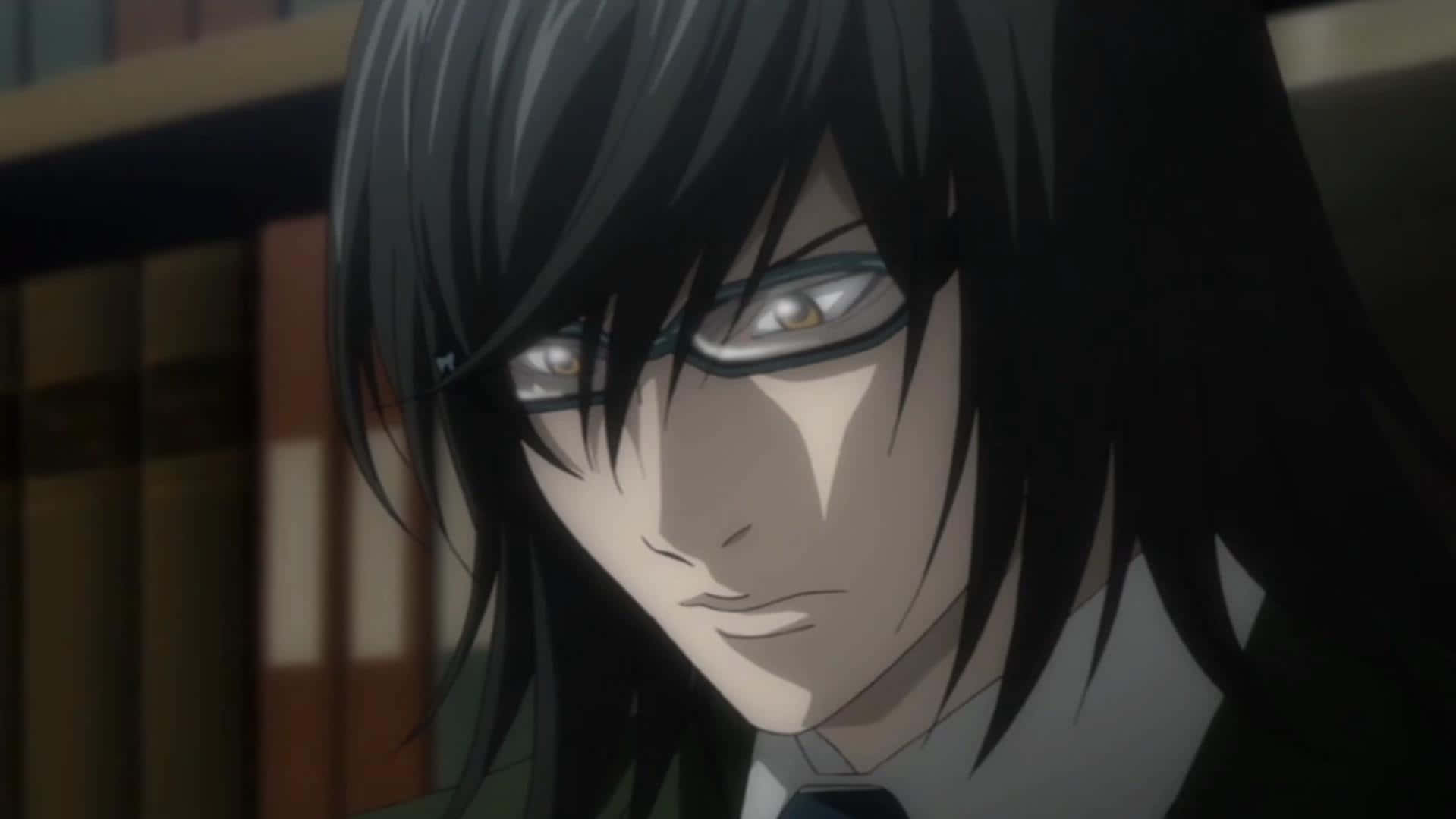 Download The intense gaze of Teru Mikami from manga series Death Note Wallpaper | Wallpapers.com