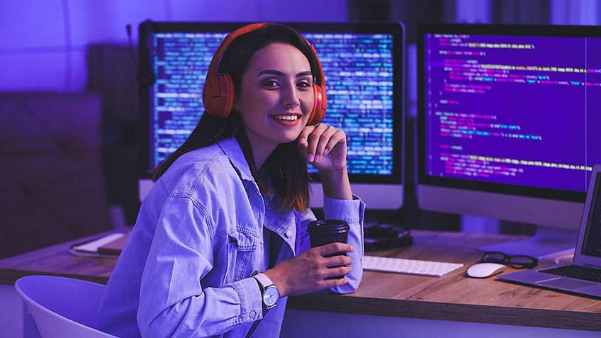 Download Web Developer At Work Wallpaper | Wallpapers.com