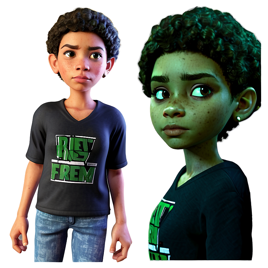 Download Animated Character Twin Portraits | Wallpapers.com