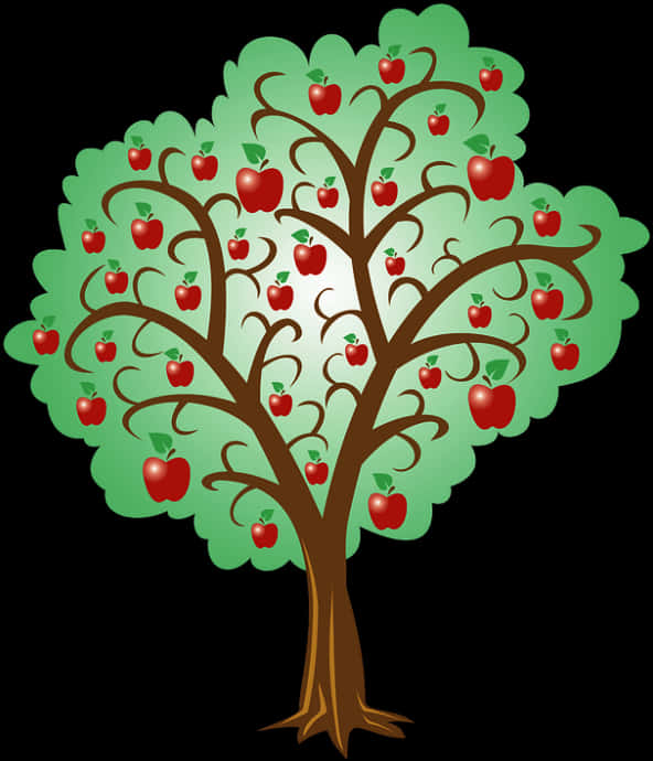 Download Apple Tree Illustration | Wallpapers.com