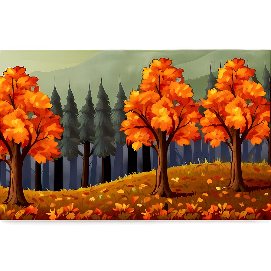 Download Autumn Forest Scenery Clipart Png Nfj | Wallpapers.com