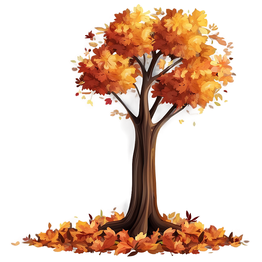 Download Autumn Tree Illustration Png Ulm | Wallpapers.com