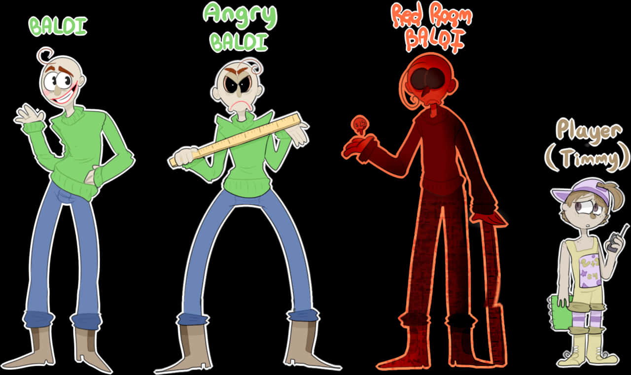 Download Baldi Character Evolution | Wallpapers.com