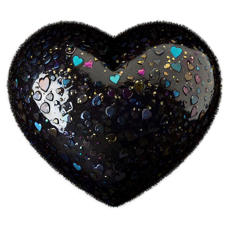 Download Black Glitter Heart Png 06272024 | Wallpapers.com