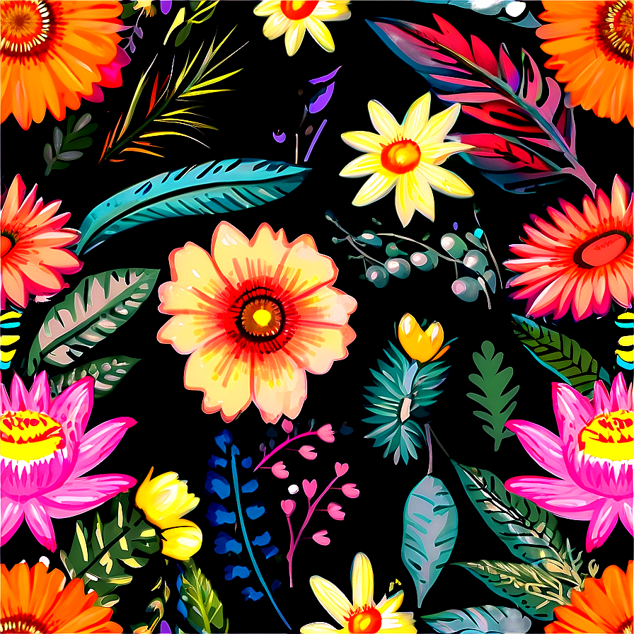 Download Boho Flowers A | Wallpapers.com
