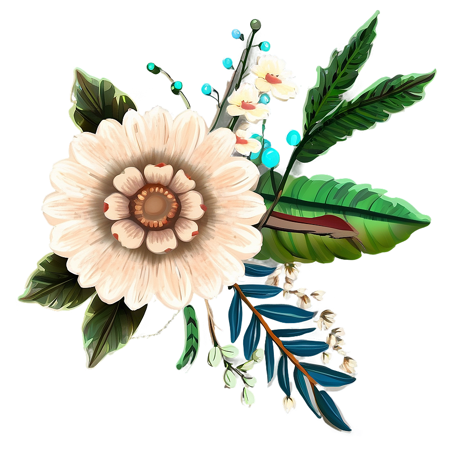 Download Boho Flowers Clip Png Wer | Wallpapers.com