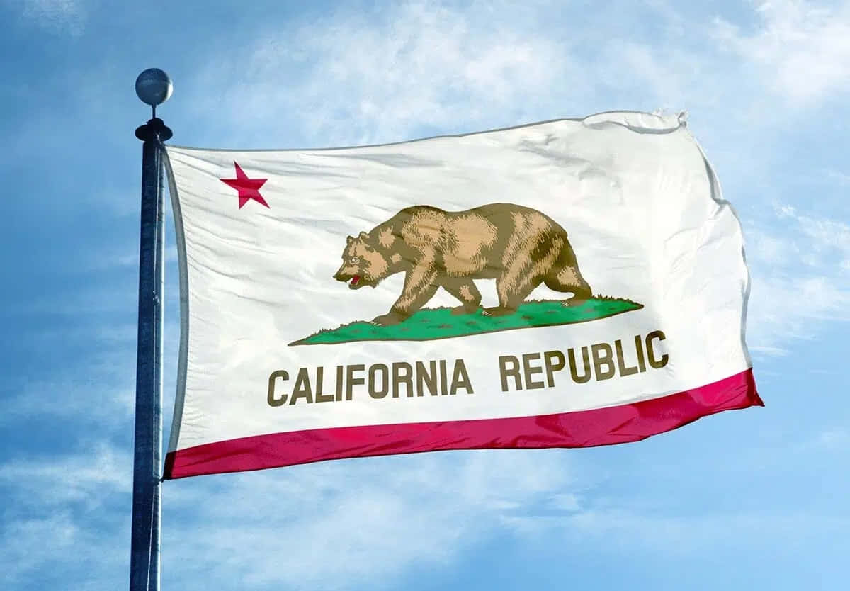 Download California State Flag Waving Wallpaper | Wallpapers.com