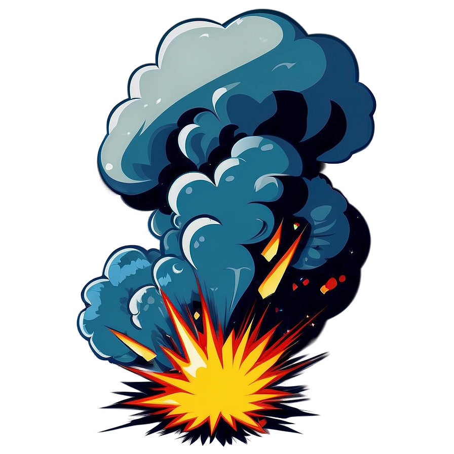 Download Cartoon Style Explosion Graphic Png Uxe | Wallpapers.com