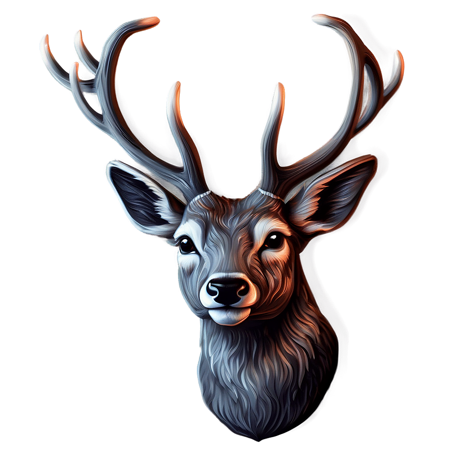 Download Chalkboard Deer Head Drawing Png 06212024 | Wallpapers.com
