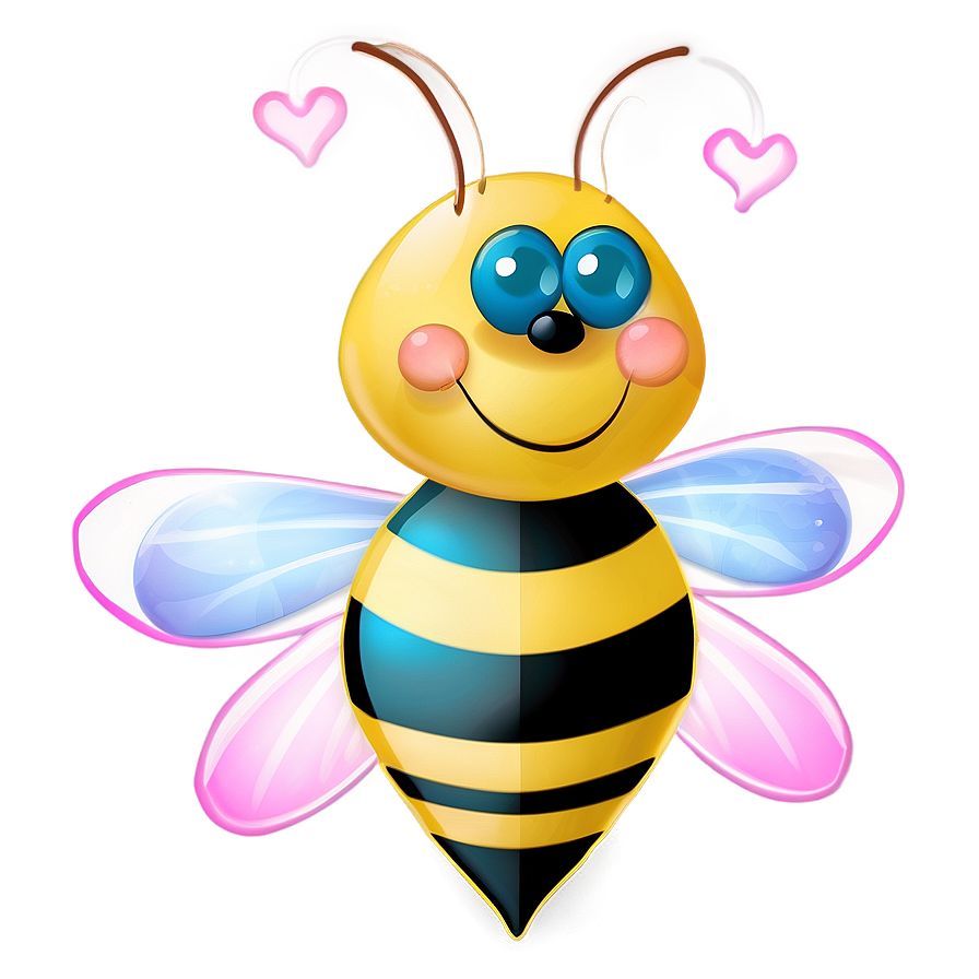 Download Colorful Bee Artwork Clipart Png Mjq6 | Wallpapers.com