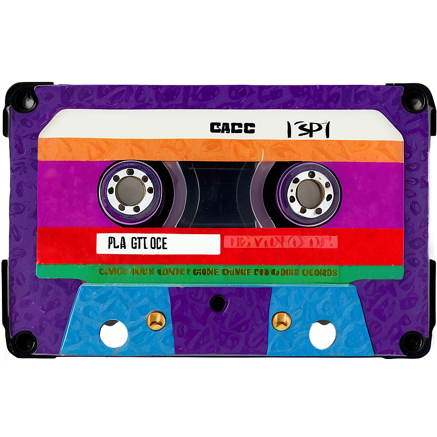 Download Colorful Cassette Tape Png Ymv79 | Wallpapers.com