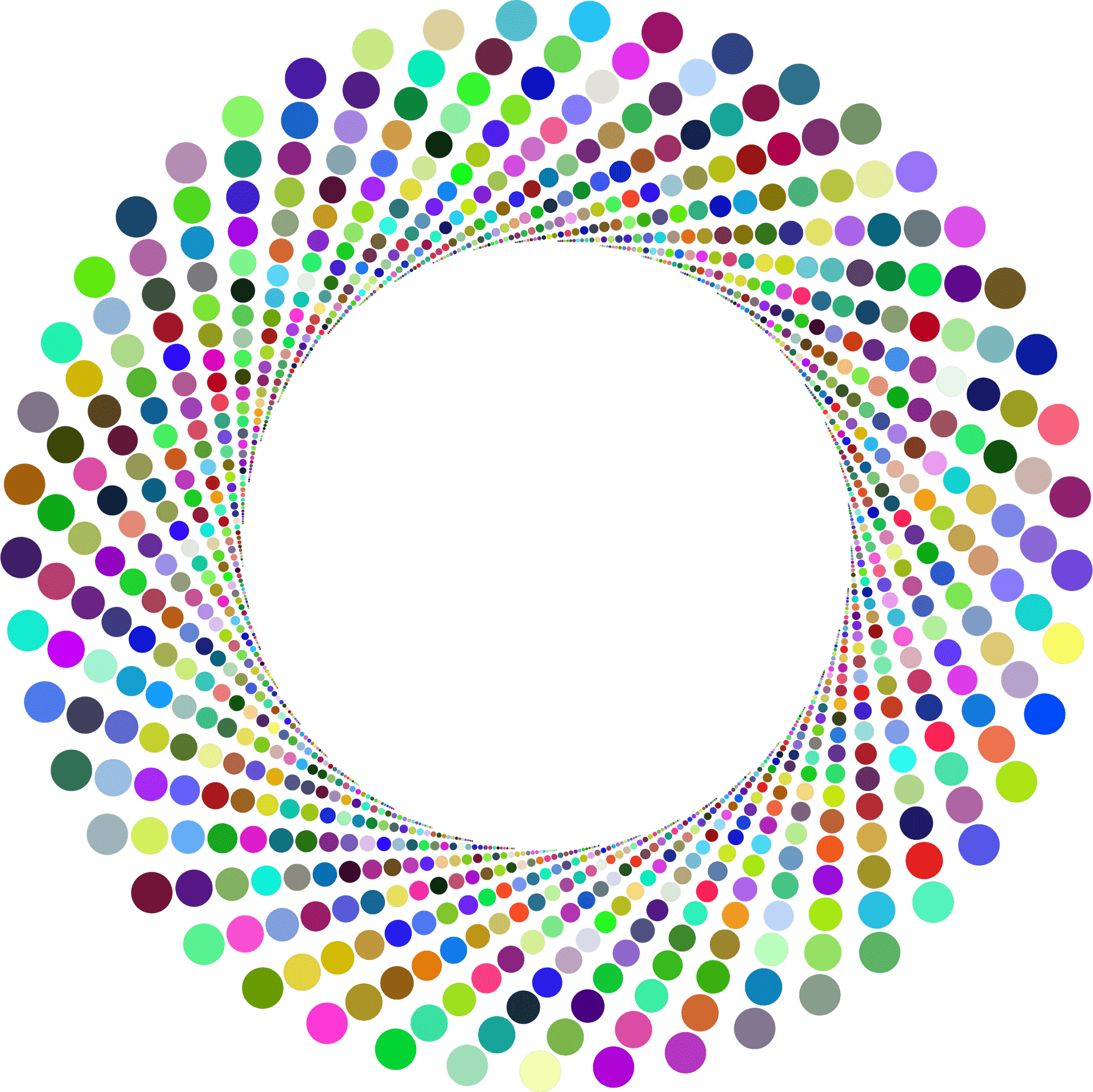 Download Colorful Dots Circular Frame Graphic | Wallpapers.com