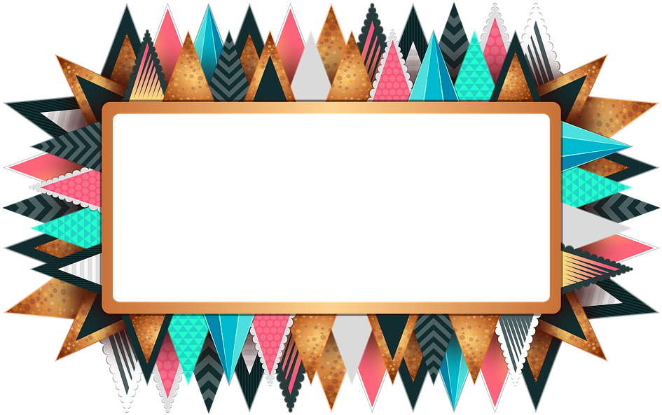 Download Colorful Geometric Border Frame | Wallpapers.com