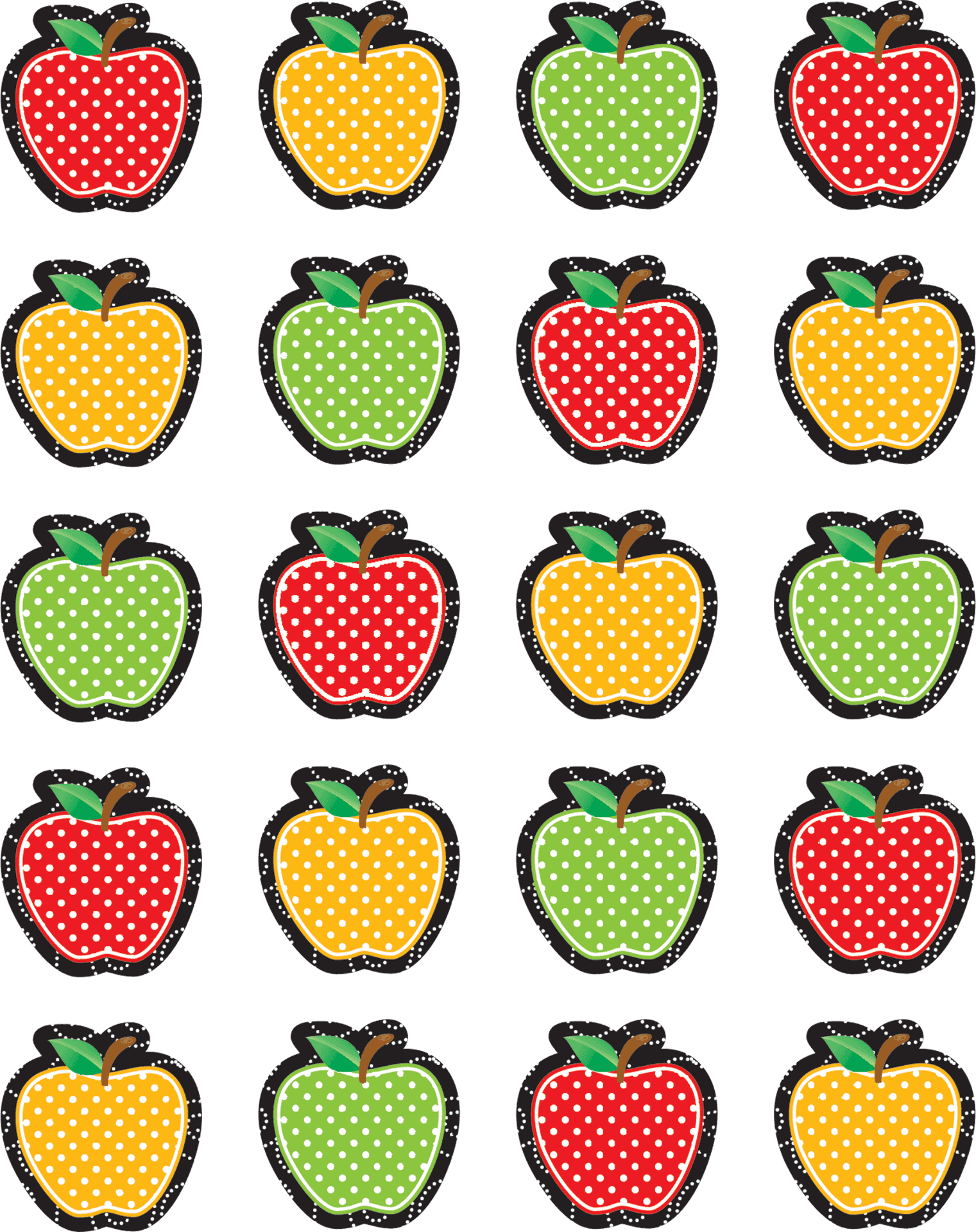 Download Colorful Polka Dot Apples Pattern | Wallpapers.com