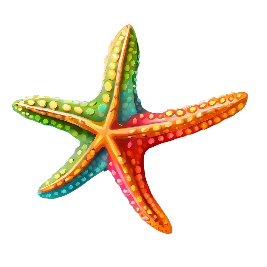 Download Colorful Starfish Illustration Png Lkv70 | Wallpapers.com