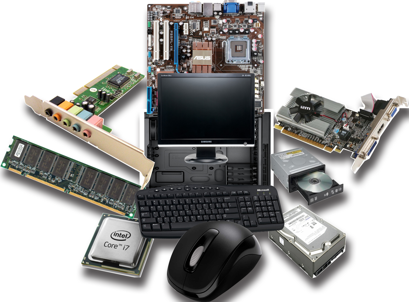 Download Computer Components Exploded View | Wallpapers.com