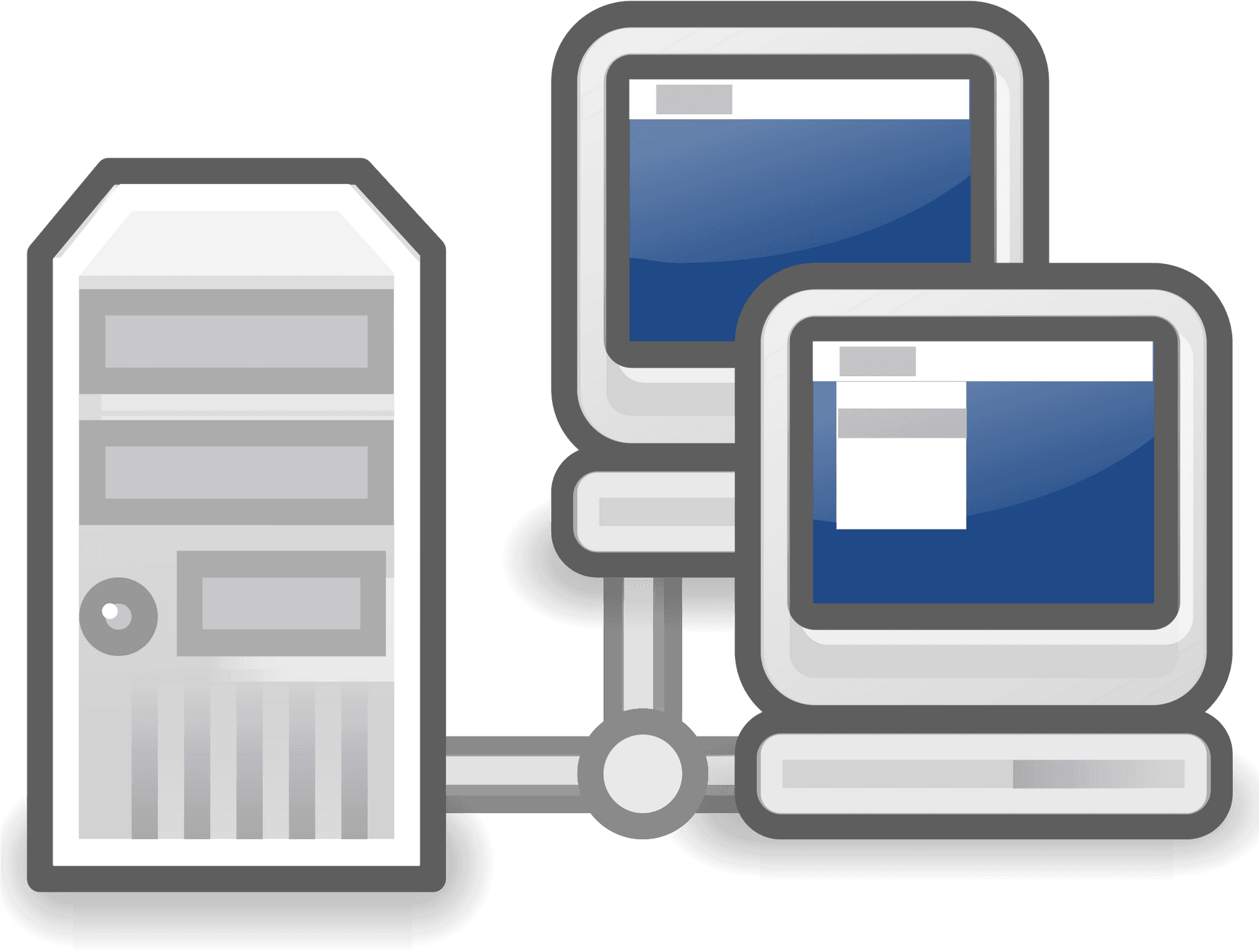 Download Computer Network Serverand Terminals Vector | Wallpapers.com