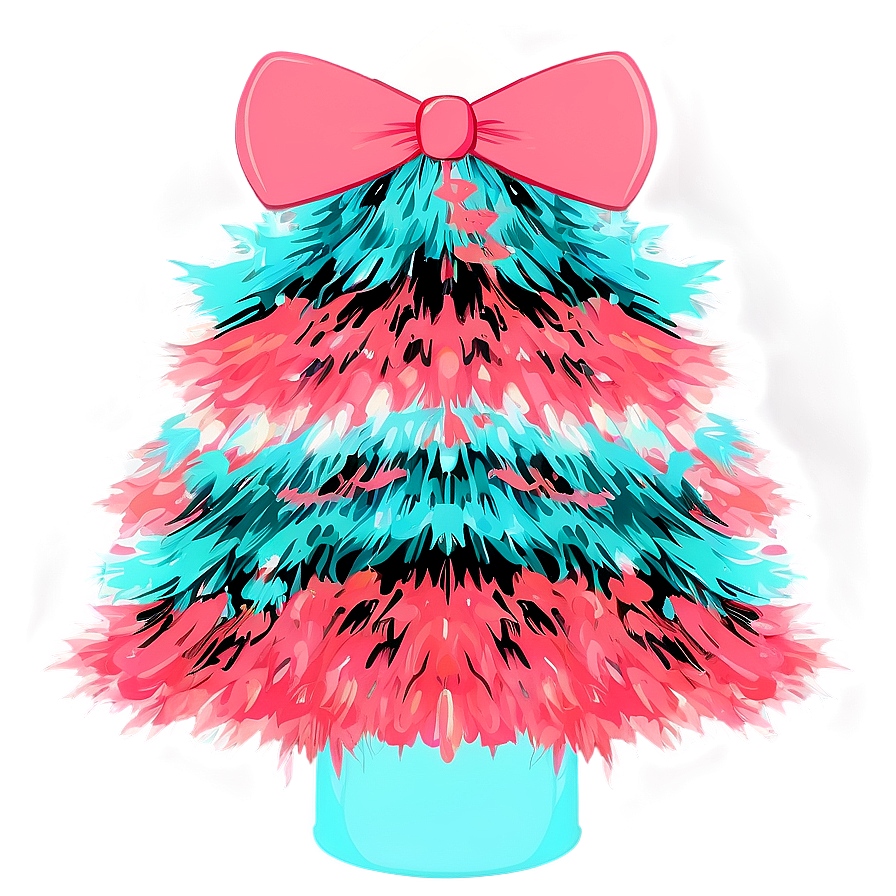 Download Coral Pink Christmas Tree Png Hnu | Wallpapers.com