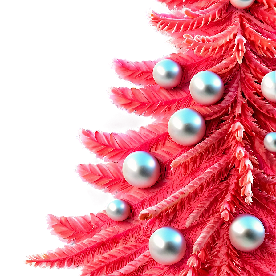 Download Coral Pink Christmas Tree Png Osy | Wallpapers.com