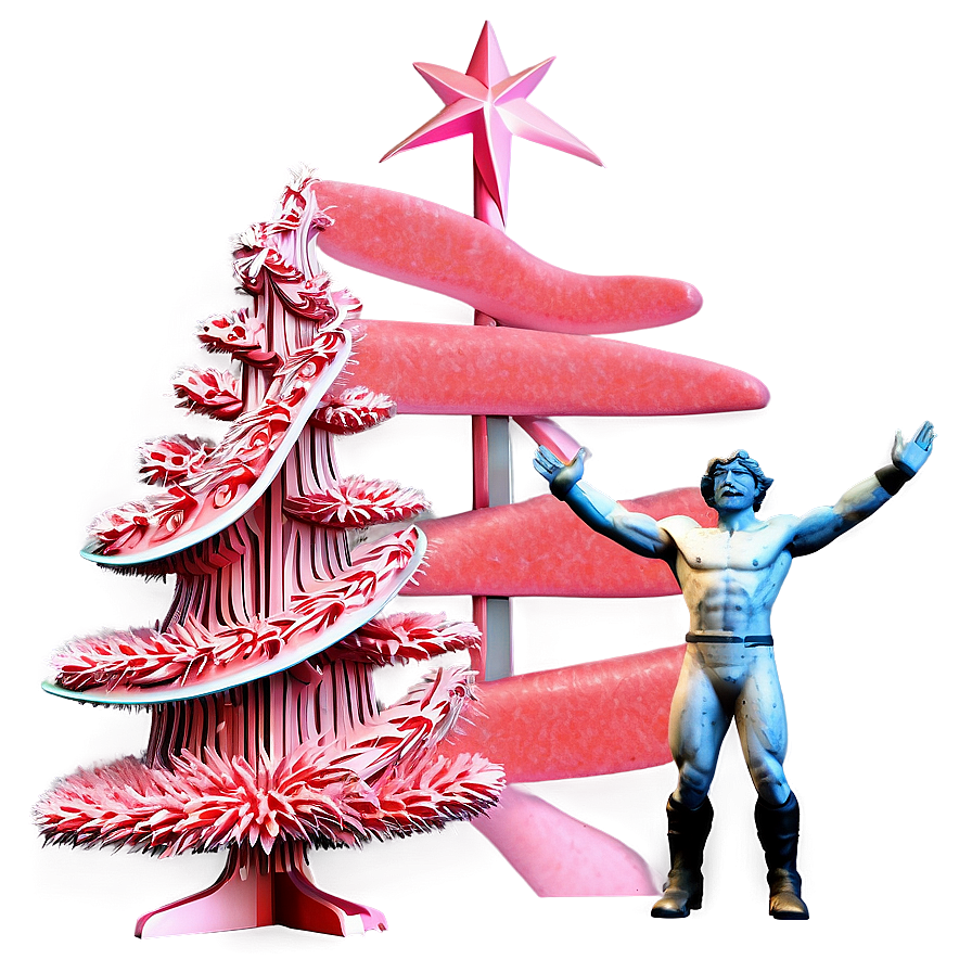 Download Coral Pink Christmas Tree Png Yyl86 | Wallpapers.com