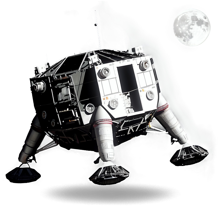 Download Crater Lunar Module Landing Png Yfj55 | Wallpapers.com