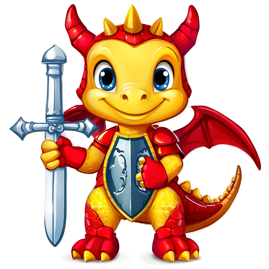 Download Cute Dragon And Knight Png 06262024 | Wallpapers.com