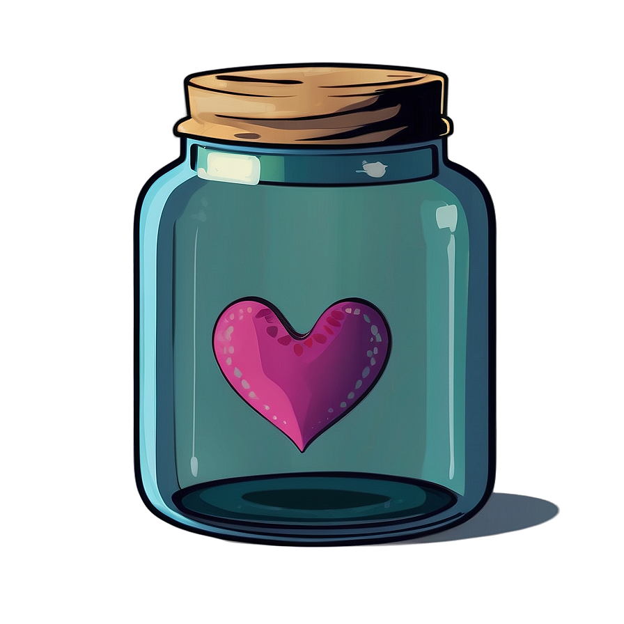 Download Cute Heart In A Jar Png Wib | Wallpapers.com