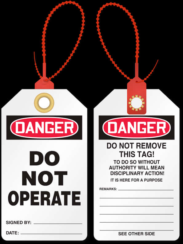 Download Danger Do Not Operate Tags | Wallpapers.com