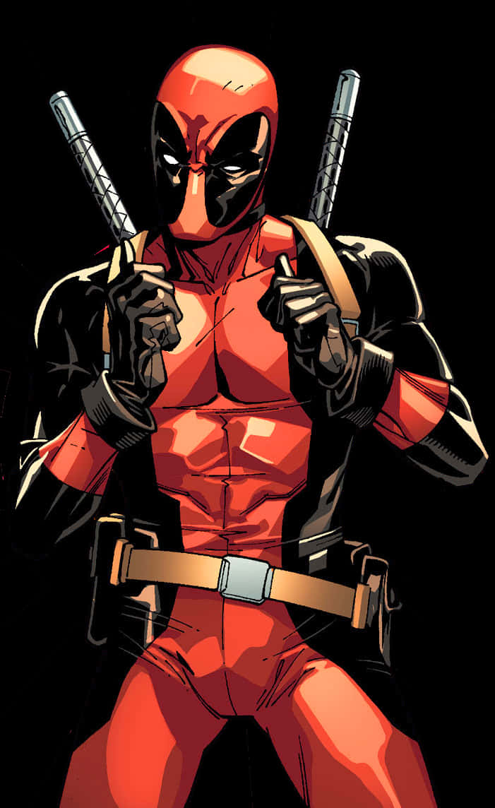 Download Deadpool Comic Pose | Wallpapers.com