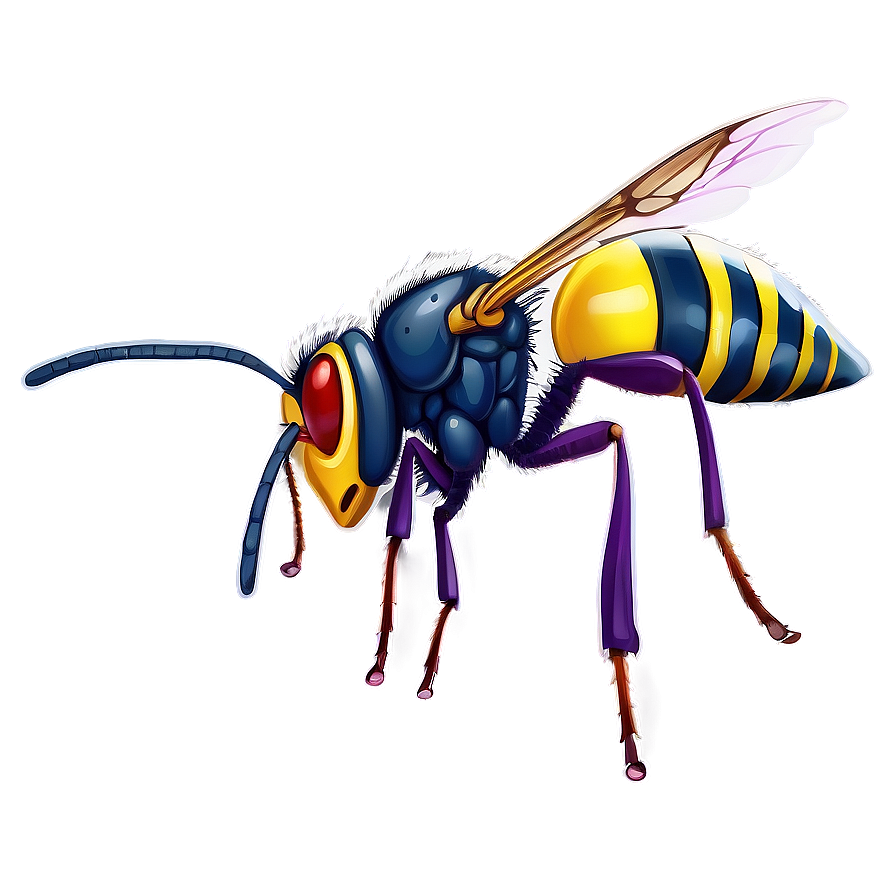 Download Detailed Wasp Artwork Png Xws | Wallpapers.com