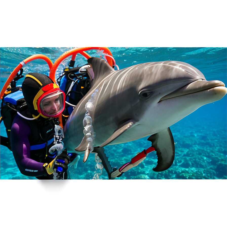 Download Diving With Dolphins Experience Png Kdb | Wallpapers.com