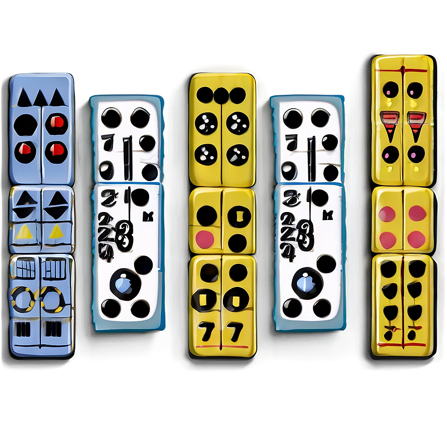 Download Dominoes With Numbers And Symbols Png 06122024 | Wallpapers.com