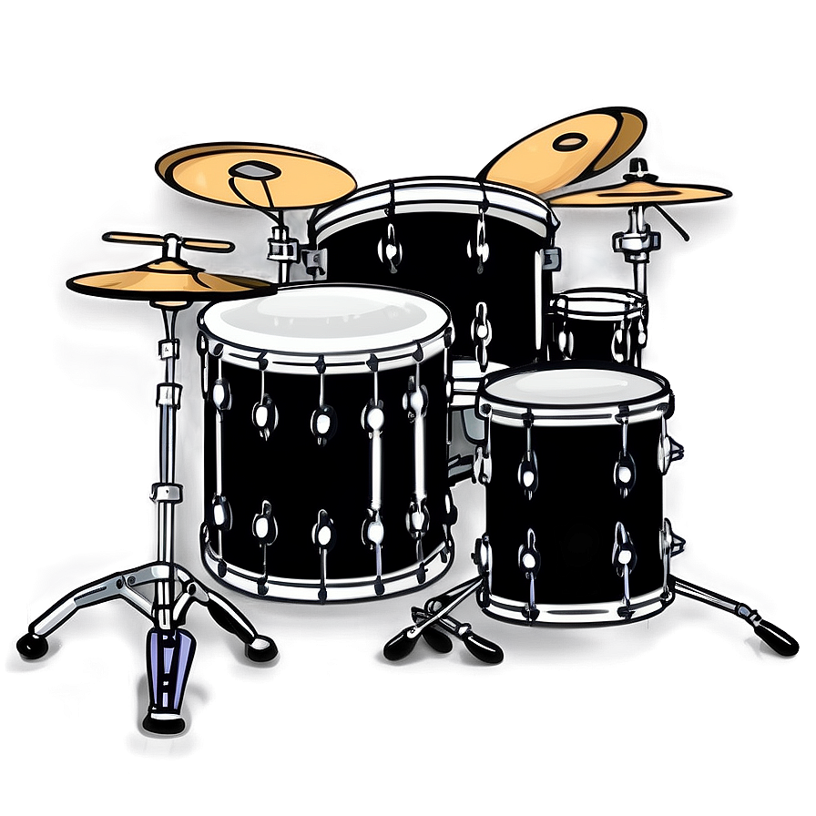 Download Drum Set Cartoon Png Dbp | Wallpapers.com