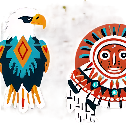 Download Eagle In Native American Art Png A | Wallpapers.com