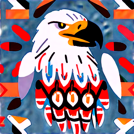 Download Eagle In Native American Art Png B | Wallpapers.com