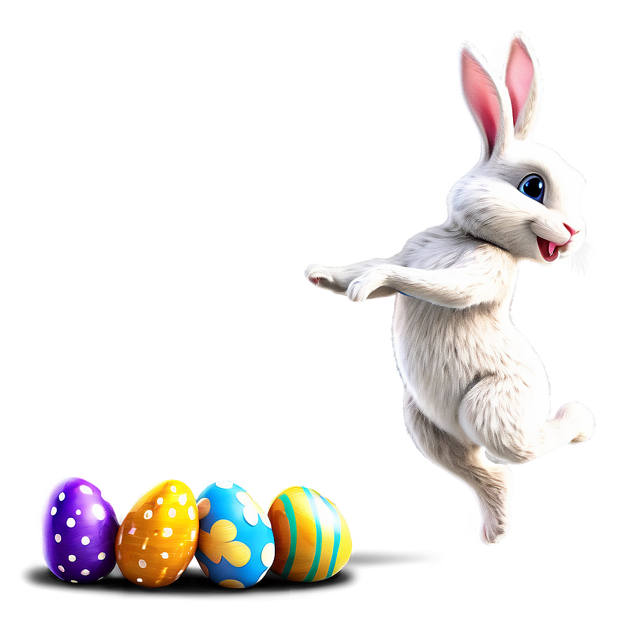 Download Easter Bunny Hopping Png Lox | Wallpapers.com