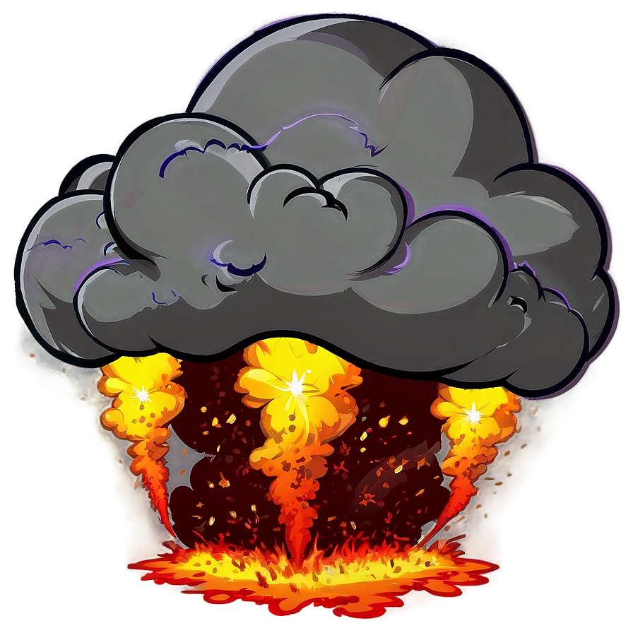 Download Explosion Cloud Cartoon Png 06262024 | Wallpapers.com