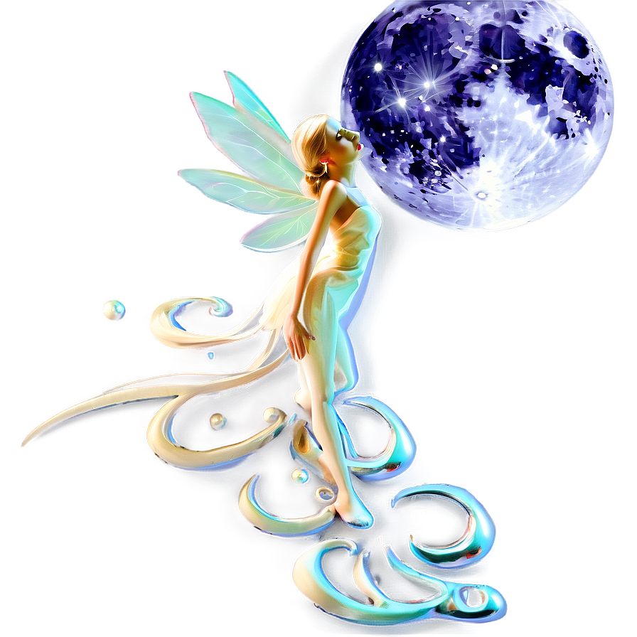 Download Fairy Under A Full Moon Png 05062024 | Wallpapers.com