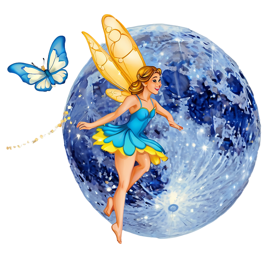 Download Fairy Under A Full Moon Png Eur18 | Wallpapers.com