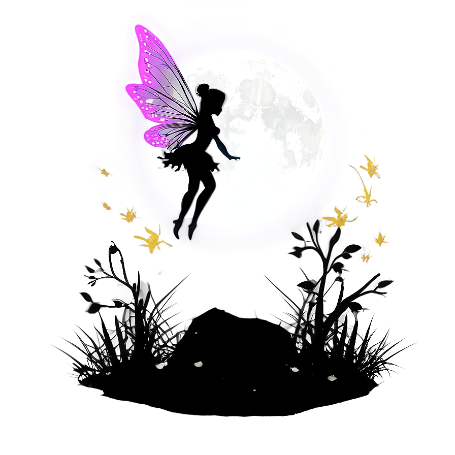 Download Fairy Under A Full Moon Png Jec | Wallpapers.com